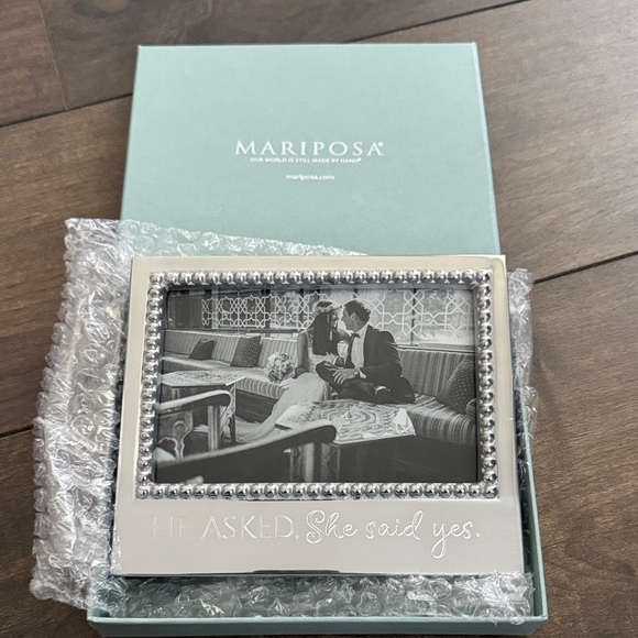 Mariposa | Accents | Mariposa Silver Beaded Photo Frame | Poshmark